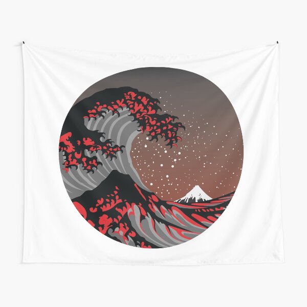 "The Evil Wave - Circular" Tapestry by CarrDesigns | Redbubble