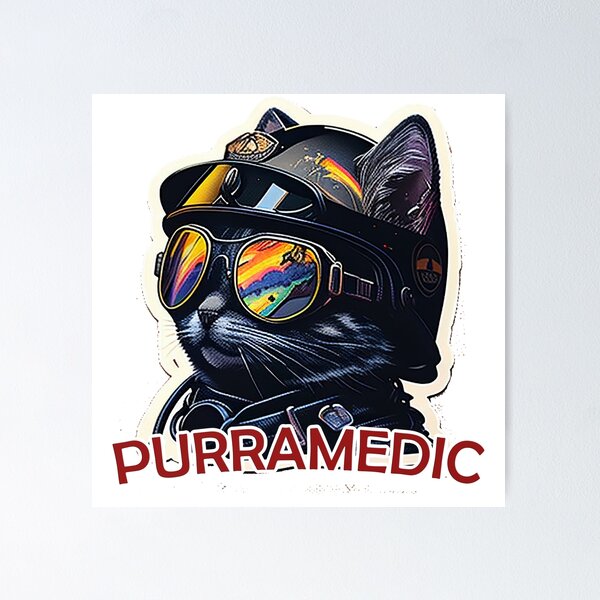 "Paramedic cat" Poster for Sale by Cackle Hitbox | Redbubble