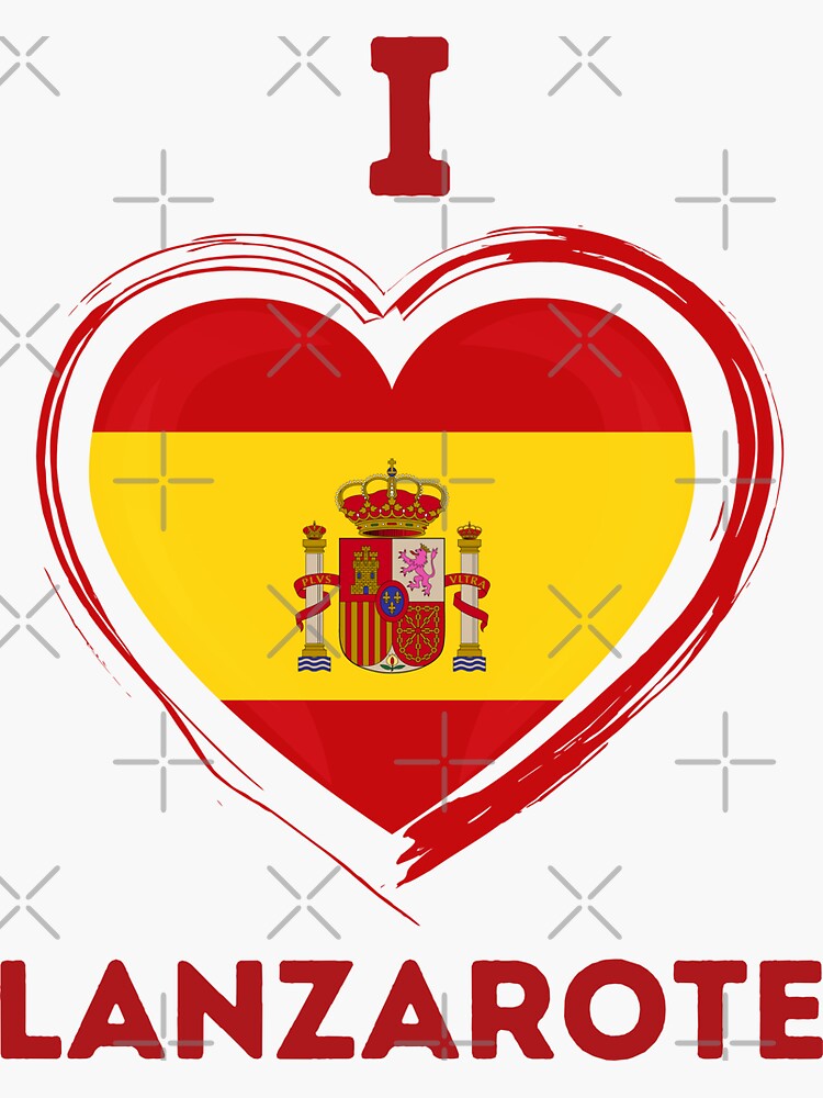"Love Lanzarote" Sticker for Sale by Miki Design | Redbubble