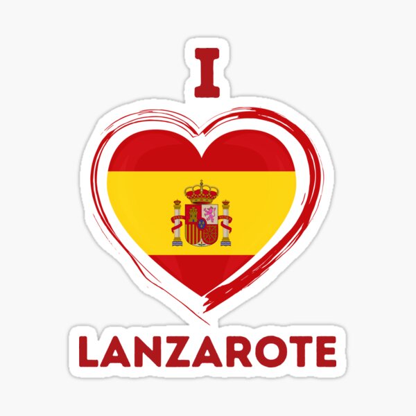"Love Lanzarote" Sticker for Sale by Miki Design | Redbubble