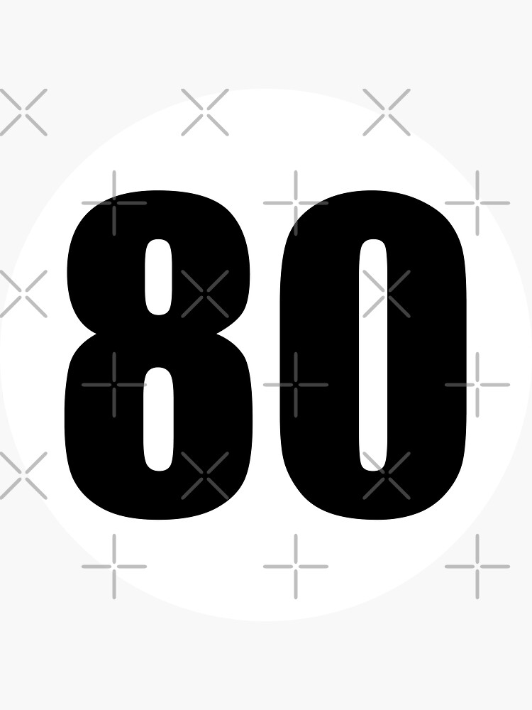 "Racing number 80" Sticker by stickerwicker | Redbubble