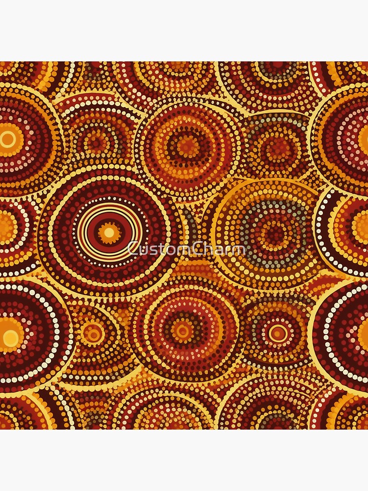 "Reconciliation Light Aboriginal Red Black Gold Dot Pattern - Custom ...