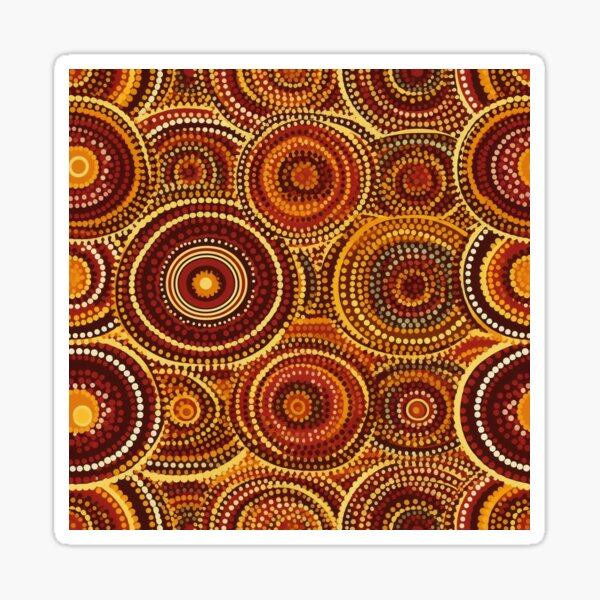 "Reconciliation Light Aboriginal Red Black Gold Dot Pattern - Custom ...