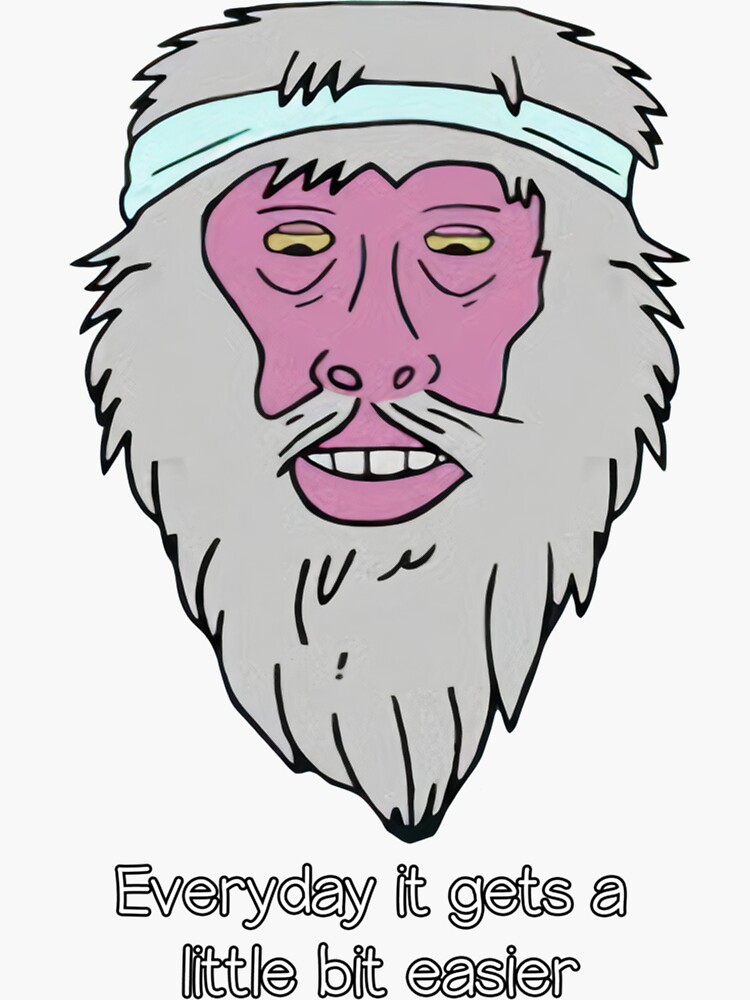 "Bojack Horseman Running Baboon " Sticker for Sale by taytumbrian33 ...