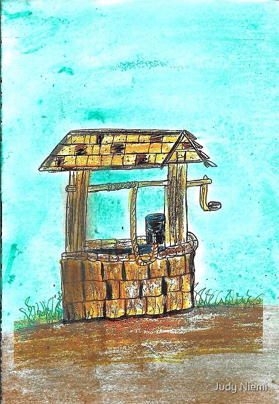 "Magical wishing well with color!" by Judy Niemi | Redbubble
