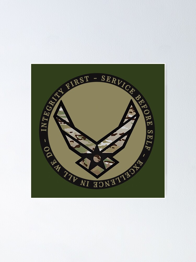 "Air Force logo and core values (OCP)" Poster for Sale by ...