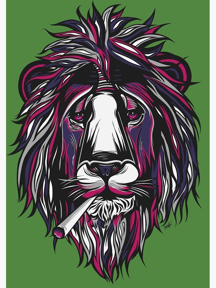"Smoke Lion" Art Print by sologfx | Redbubble
