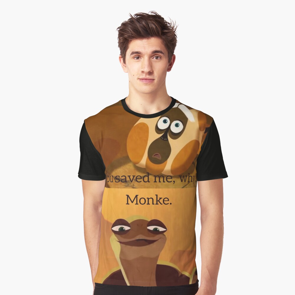 "You saved me why monke" Sticker for Sale by EveisnotanEevee | Redbubble