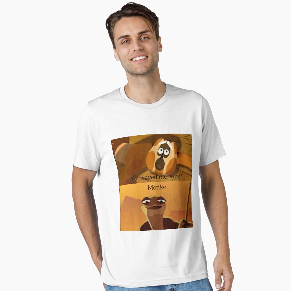 "You saved me why monke" Sticker for Sale by EveisnotanEevee | Redbubble