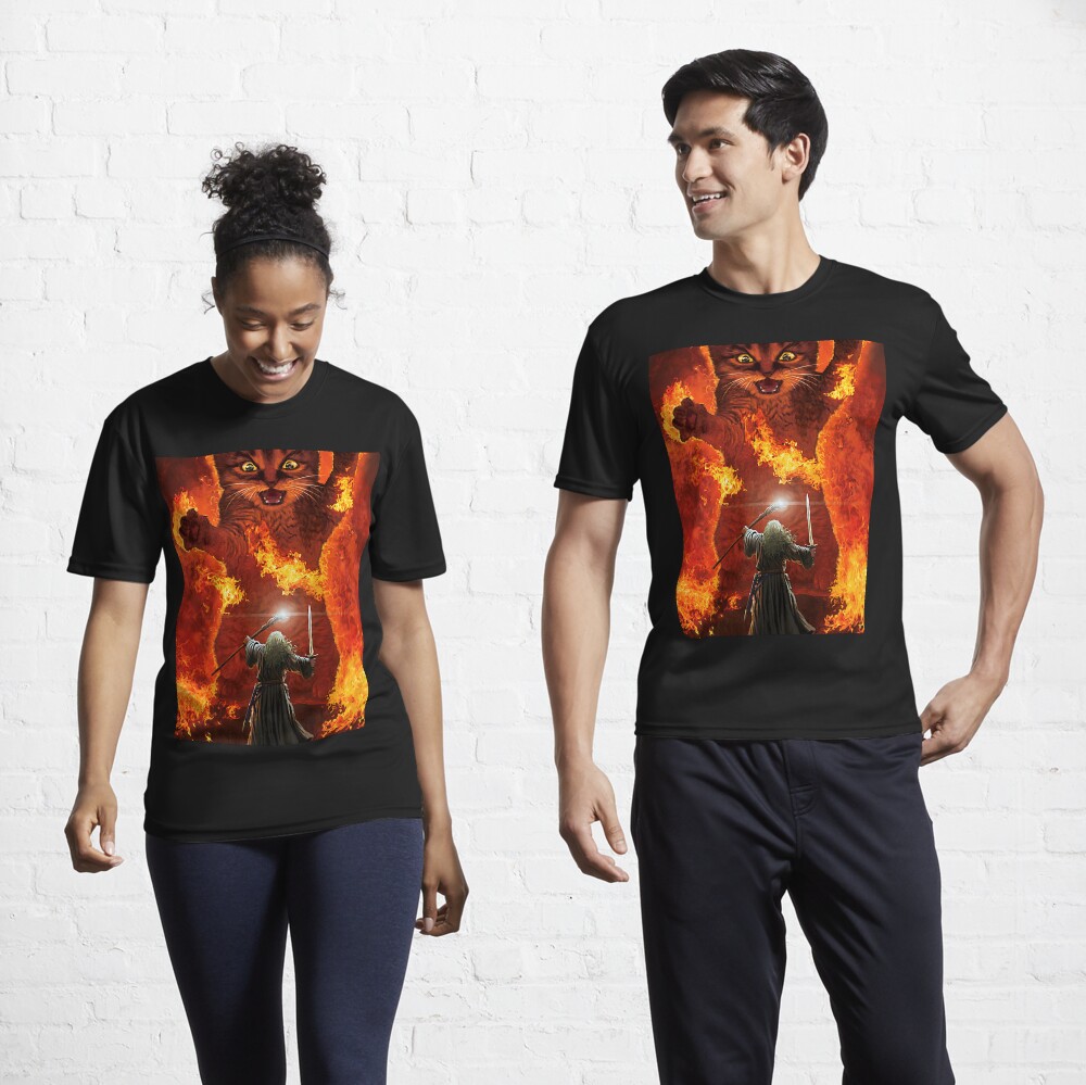 "Balrog cat shirt TShir" Poster for Sale by SarahJac51650 | Redbubble
