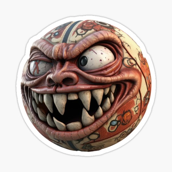 "Basketball Face, Crazy Madball, Funny Ball" Sticker for Sale by ...