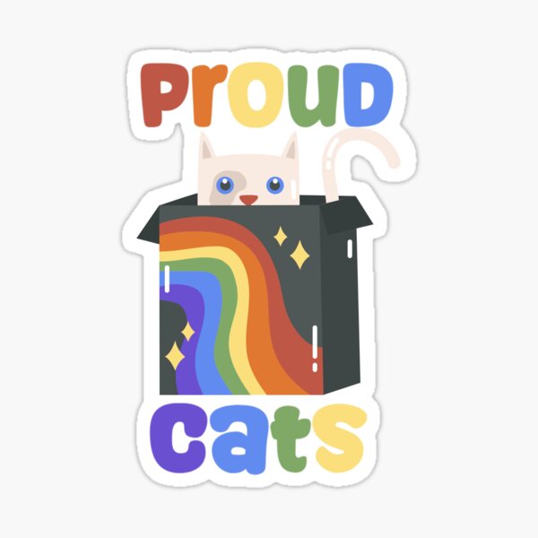 "Proud_Cats_Pride_Flag_LGBT" Sticker for Sale by Infinirish | Redbubble