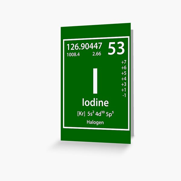 "Iodine Element" Greeting Card by cerebrands | Redbubble