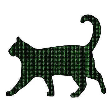 "Matrix Cat Tshirt-Gift for Cat and Matrix Fun" Sticker for Sale by ...