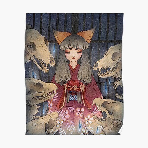 "Appeasement - TeaKitsune Fox Yokai" Poster by TeaKitsune | Redbubble