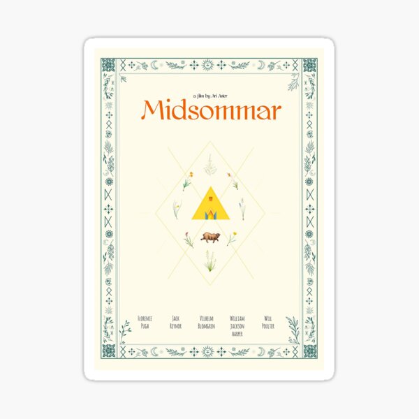 "Minimal Poster Midsommar" Sticker for Sale by vionamareen | Redbubble