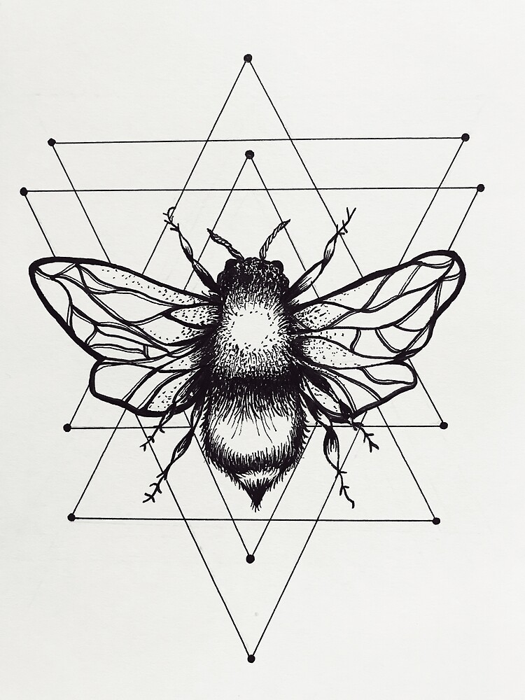 "Geometric Bumblebee" by amyflorenceart | Redbubble