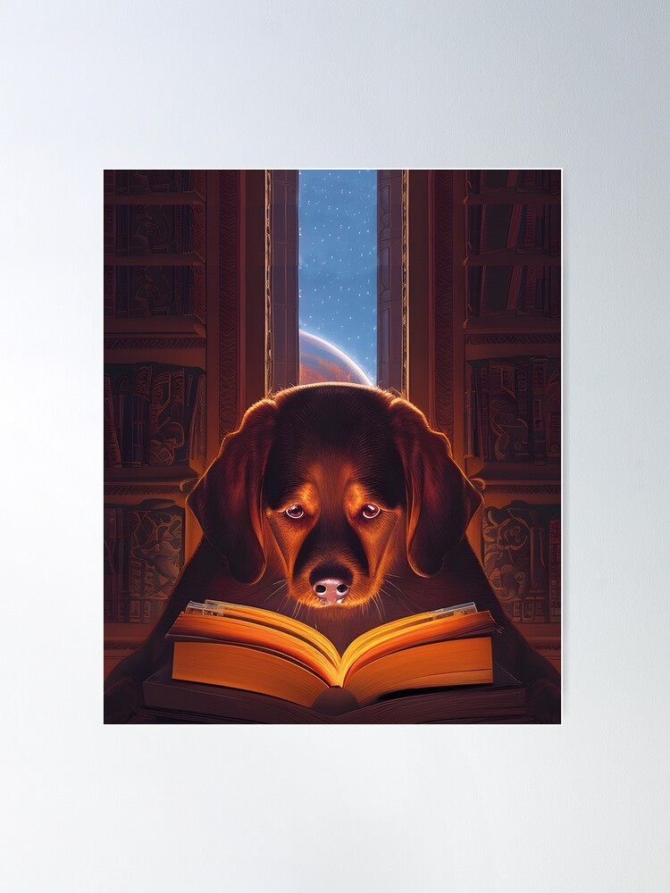 Lindo Perro Leyendo Un Libro Fondo Perro Leyendo Libro Tranquilo Perro