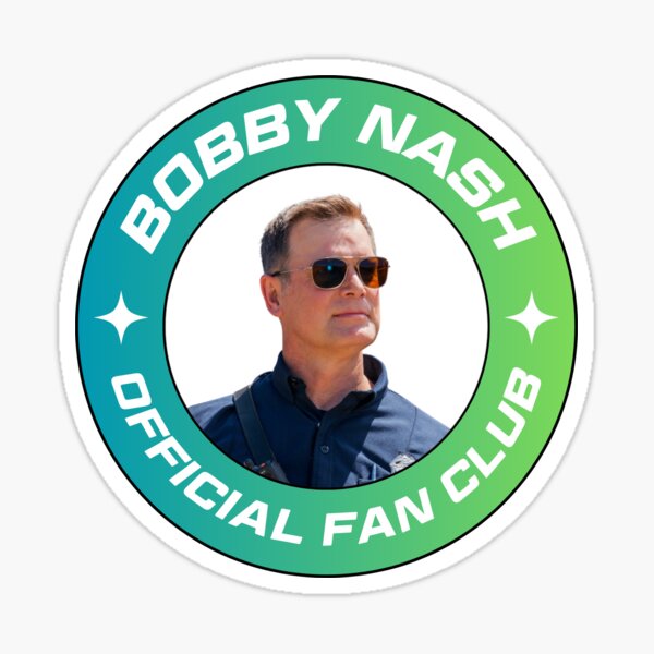 "bobby nash official fan club" Sticker for Sale by chaoticbisaster ...