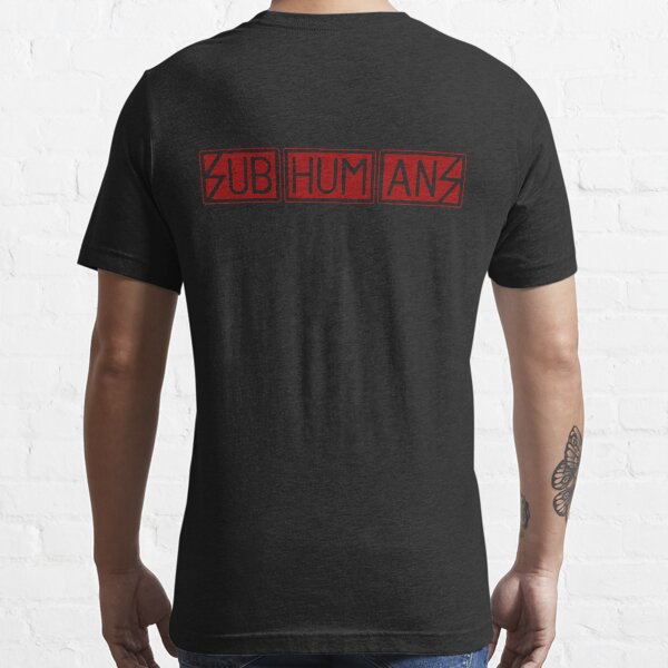 "Subhumans Red Font" Essential T-Shirt for Sale by Uleruleran | Redbubble