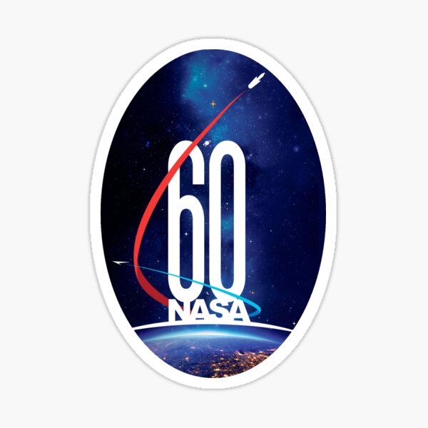 Pegatina «Logotipo del 60.º aniversario de la NASA» de Spacestuffplus ...