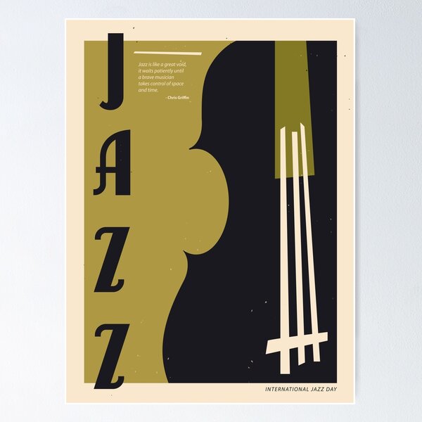 "Jazz poster, Retro print, Vintage, Music poster, 20s, Mid century ...