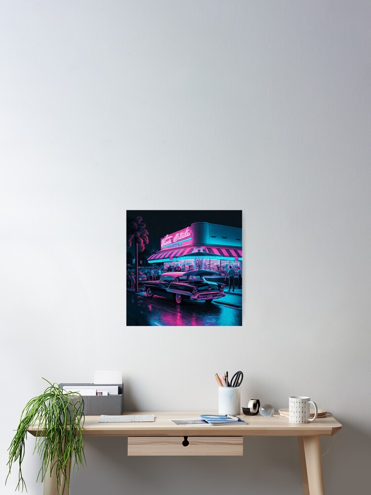 "Classic Miami Vice Diner - Retro Miami Vice 80s design - Cool vintage ...