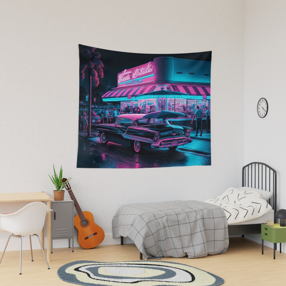 "Classic Miami Vice Diner - Retro Miami Vice 80s design - Cool vintage ...