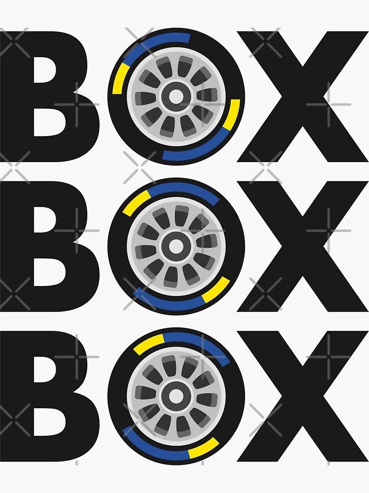 "Box Box Box WEC Tyre Compound Design" Sticker for Sale by davidspeed ...