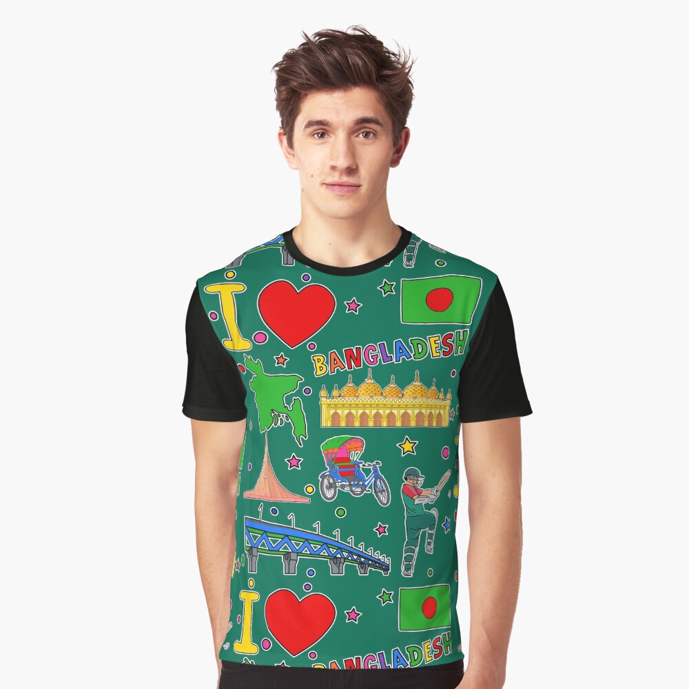 "Bangladeshi hand drawn landmarks, Bangladesh map, National symbols ...