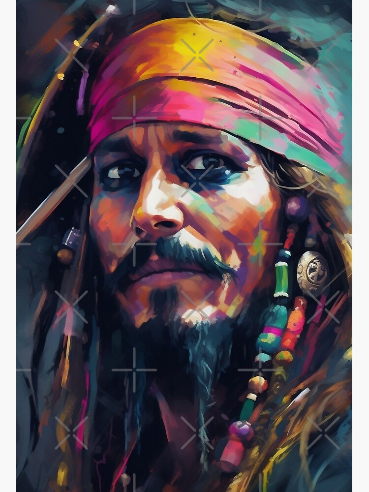 "Generative AI Captain Jack Sparrow Pirates of the Caribbean- Colorful ...