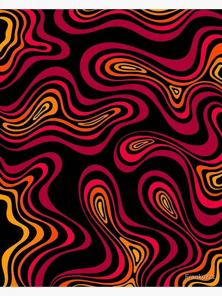 Trippy Pink & Orange Gradient Pattern Premium Matte Vertical Poster ...