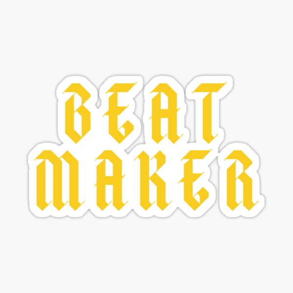 "Beat Maker Simple Design For Beat Makers" Sticker for Sale by Renovo92 ...