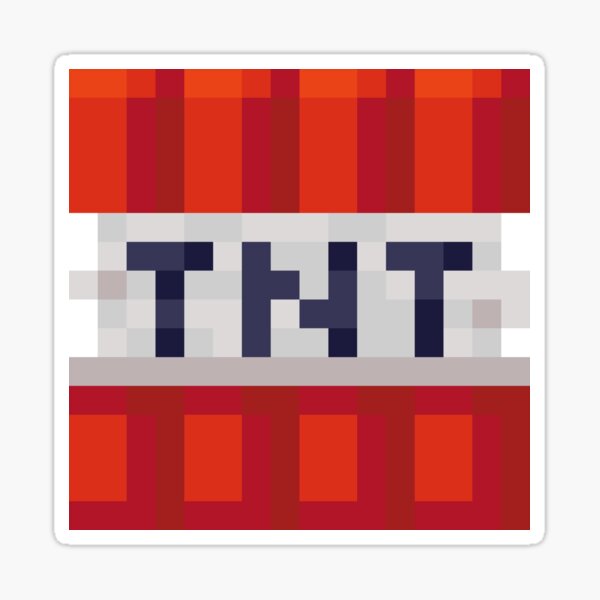 "Minecraft TNT Block" Sticker for Sale by ItsSpitzly | Redbubble