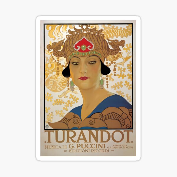 "Old opera poster Puccini, Turandot -Puccini Turandot Vintage Opera ...