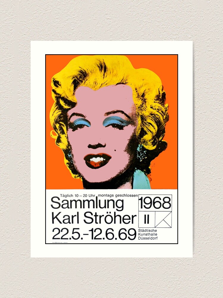 "WARHOL : Vintage 1968 Art Show Print in Dusseldorf Germany" Art Print ...
