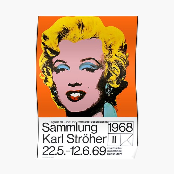 "WARHOL : Vintage 1968 Art Show Print in Dusseldorf Germany" Poster for ...