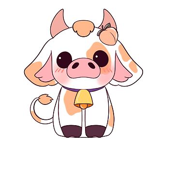 "Peach Cow/Fruit Cow " Sticker for Sale by MValentin252 | Redbubble