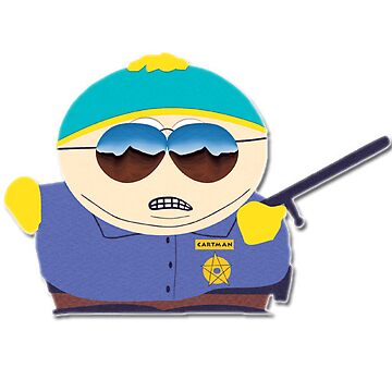 "police cartman" Sticker for Sale by jennaargyros | Redbubble