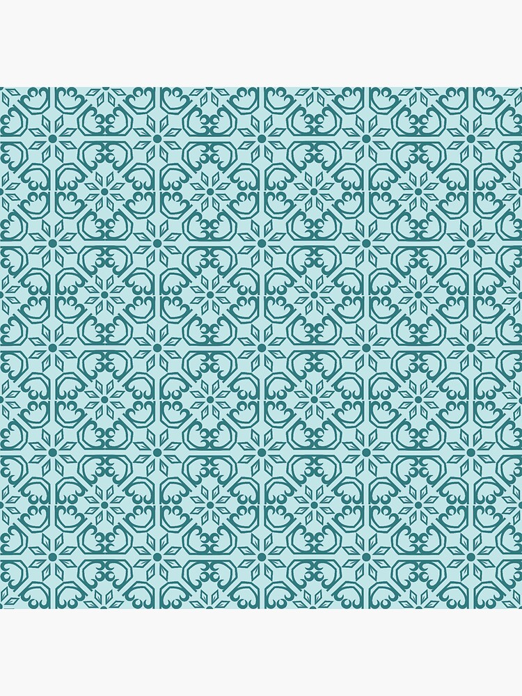 "Vintage Mediterranean tiles pattern cobalt blue" Sticker for Sale by ...