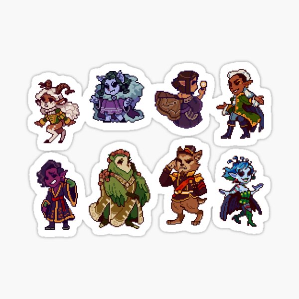 "PACK OF PIXIES PIXELS REDUX" Sticker for Sale by devildaisy | Redbubble