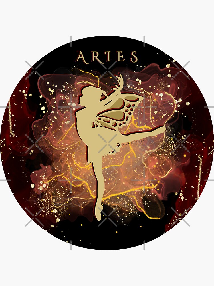 "Aries - Dancing Fae (Style 1)" Sticker for Sale by Wendybird13 | Redbubble