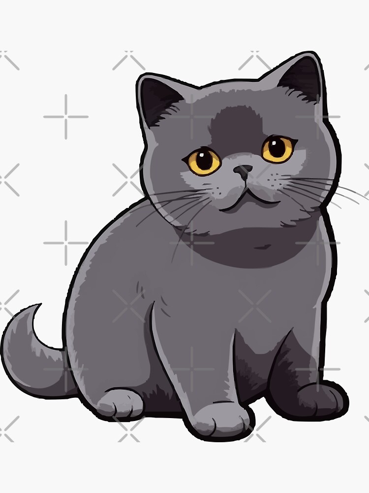 "Cute British Shorthair Cat" Sticker for Sale by TheLovelyPets | Redbubble