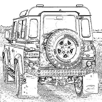 "Land Rover Defender Drawing" Sticker for Sale by JMogu-SHOP | Redbubble