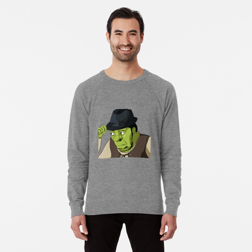 "Fedora Shrek" Lightweight Sweatshirt for Sale by Neo785 | Redbubble