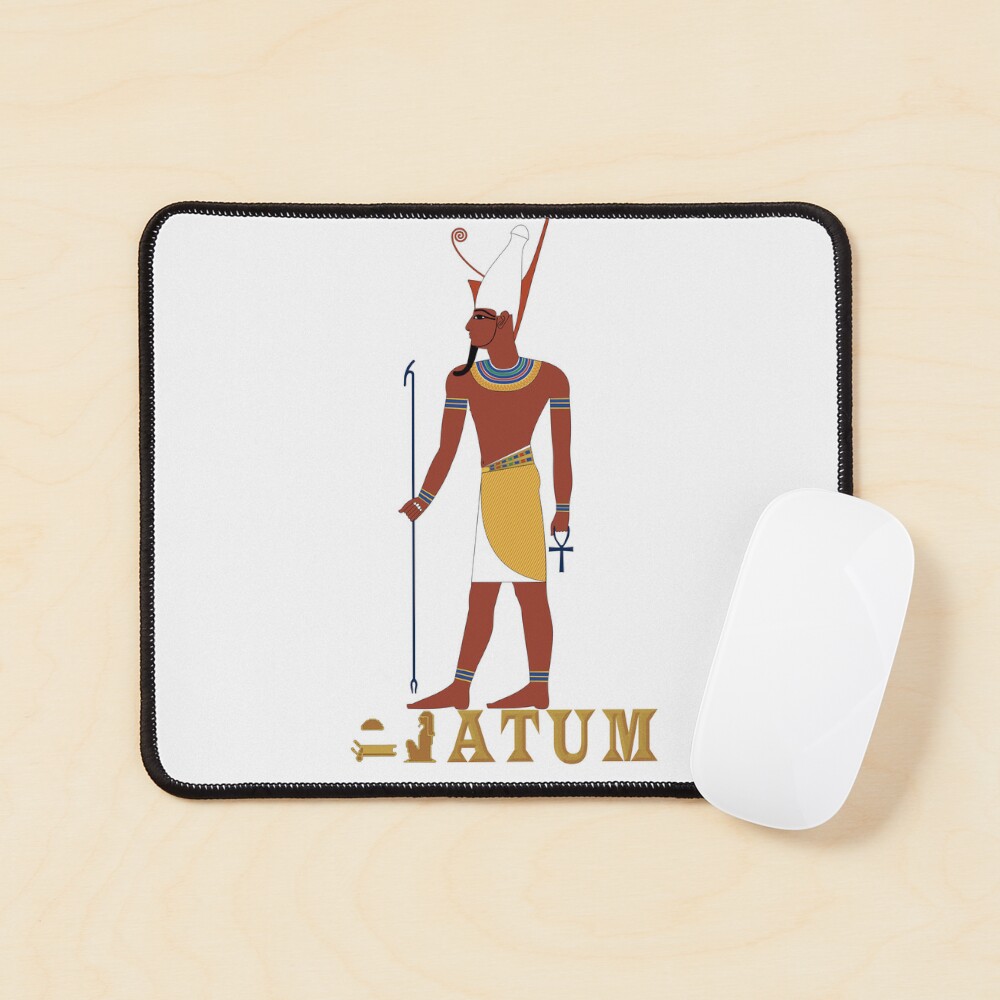 "ATUM God of Ancient Egypt with Hieroglyphics" Poster by SWATARA ...