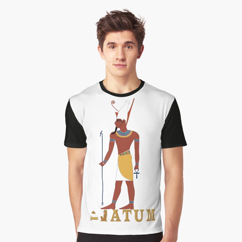 "ATUM God of Ancient Egypt with Hieroglyphics" Poster by SWATARA ...