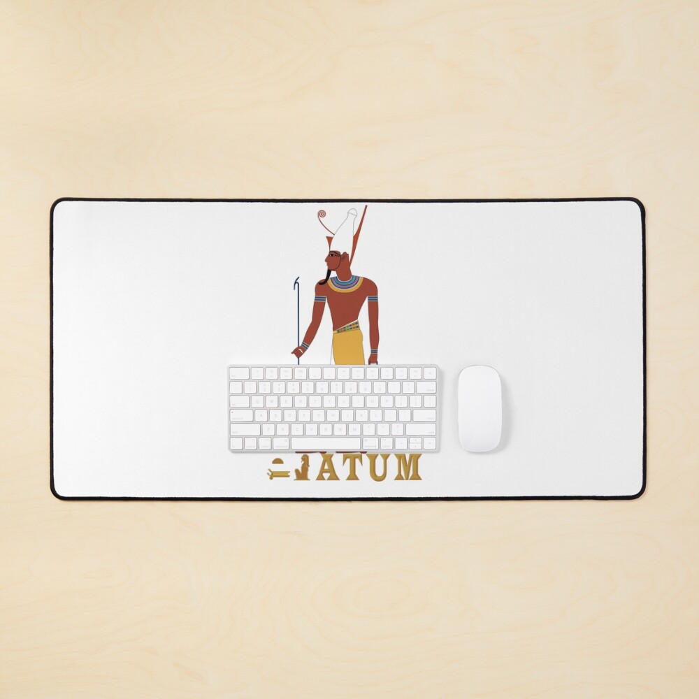 "ATUM God of Ancient Egypt with Hieroglyphics" Poster by SWATARA ...