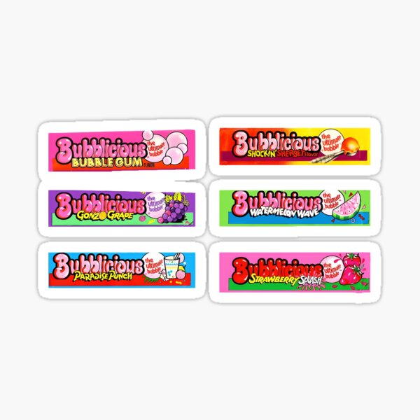 "Bubblicious" Sticker for Sale by jaywinston | Redbubble