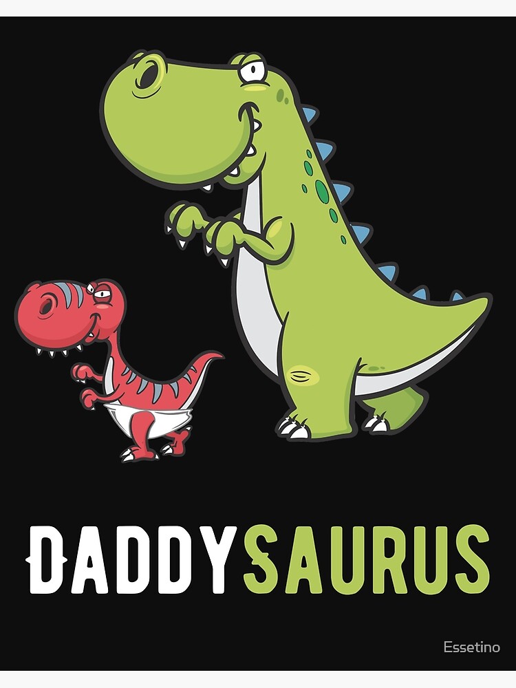 "Daddysaurus T-Rex Dinosaur Papasaurus Dino New Dad " Art Board Print ...